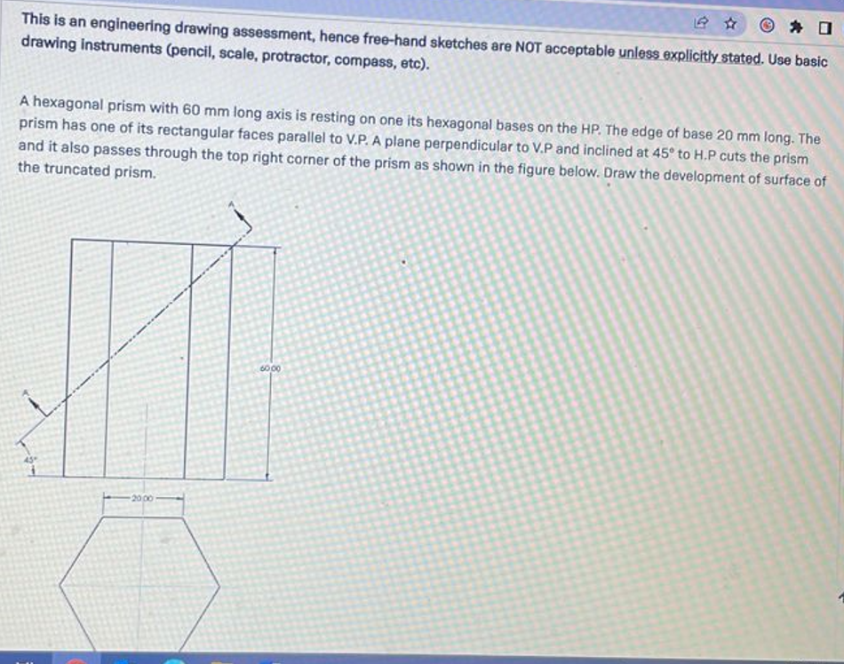 Solved This is an engineering drawing assessment, hence | Chegg.com