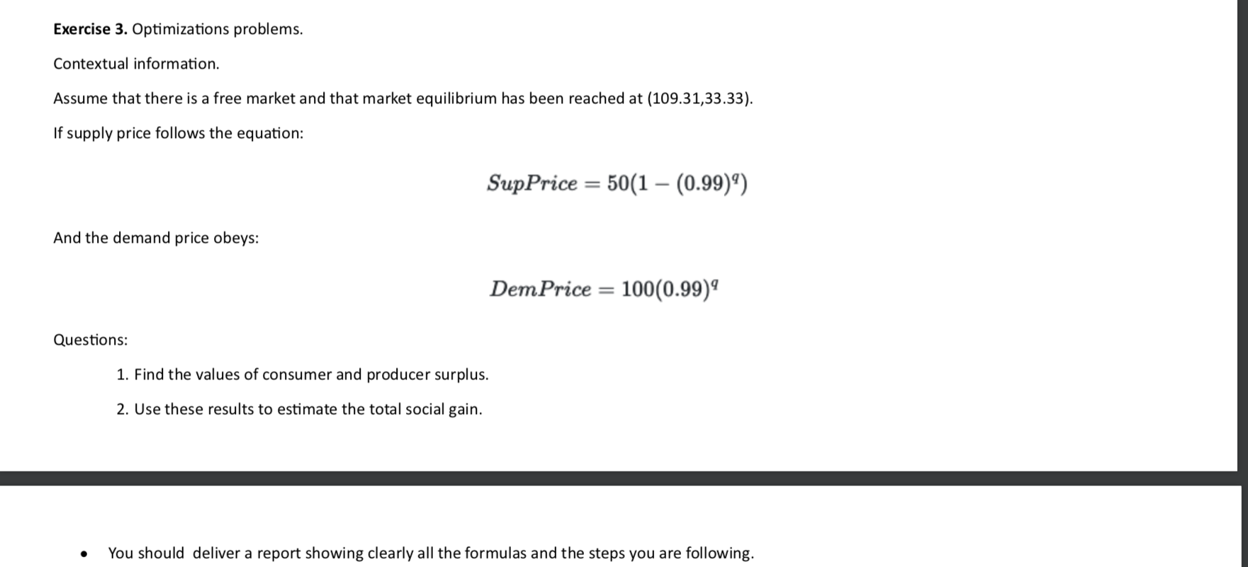 Solved Exercise 3. Optimizations problems. Contextual | Chegg.com