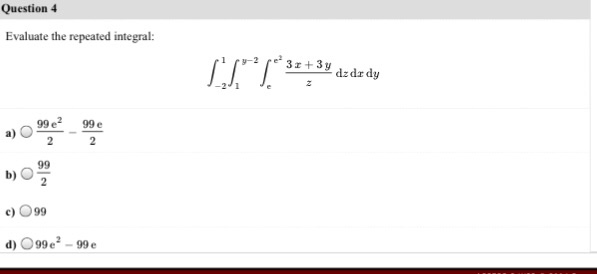 Solved Evaluate the repeated integral: integral_-2^1 | Chegg.com