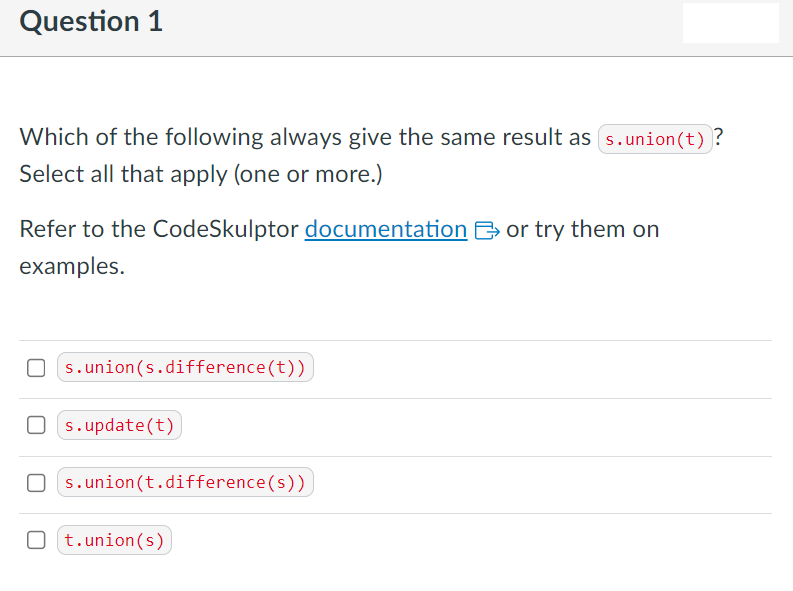 Solved Which of the following always give the same result as | Chegg.com