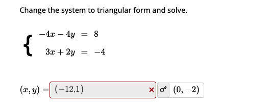 Solved Change the system to triangular form and | Chegg.com