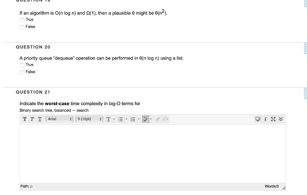 Solved If An Algorithm Is On Log N And 521 Then A 