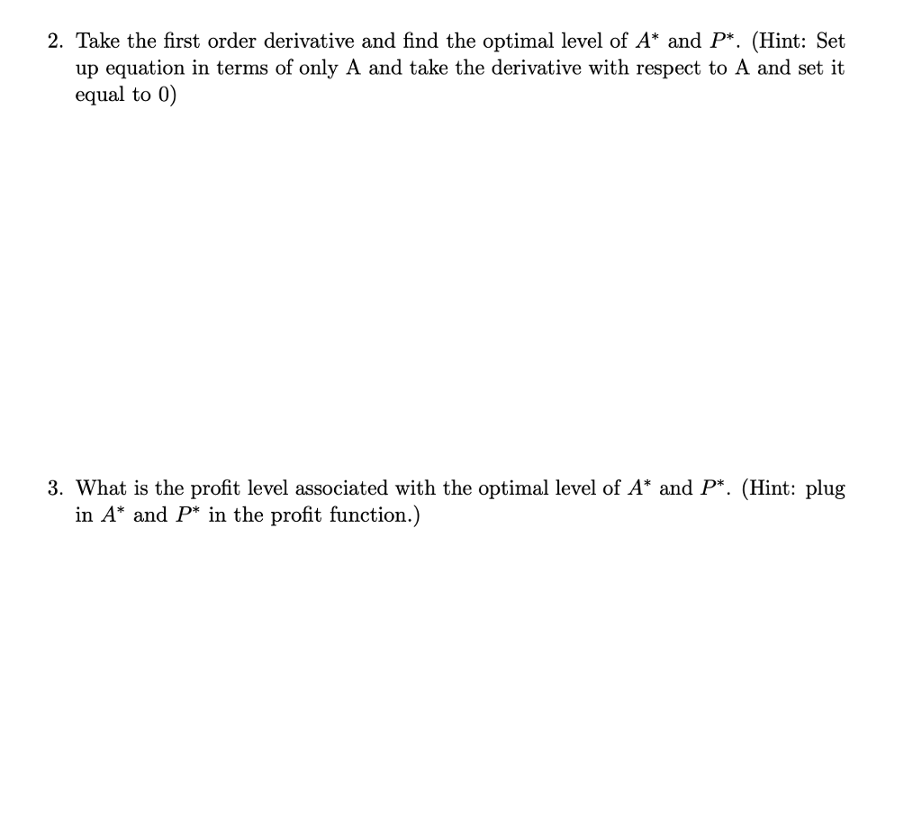 Solved 1 Profit Maximization Problem Similar To Ch 1
