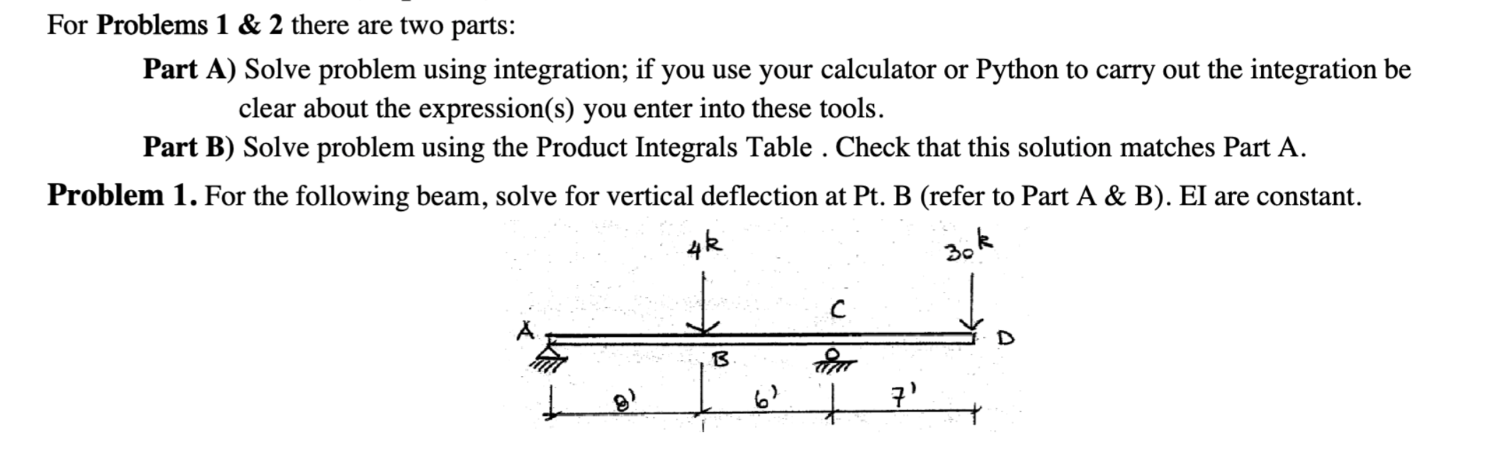 Solved For Problems 1&2 there are two parts: Part A) Solve | Chegg.com