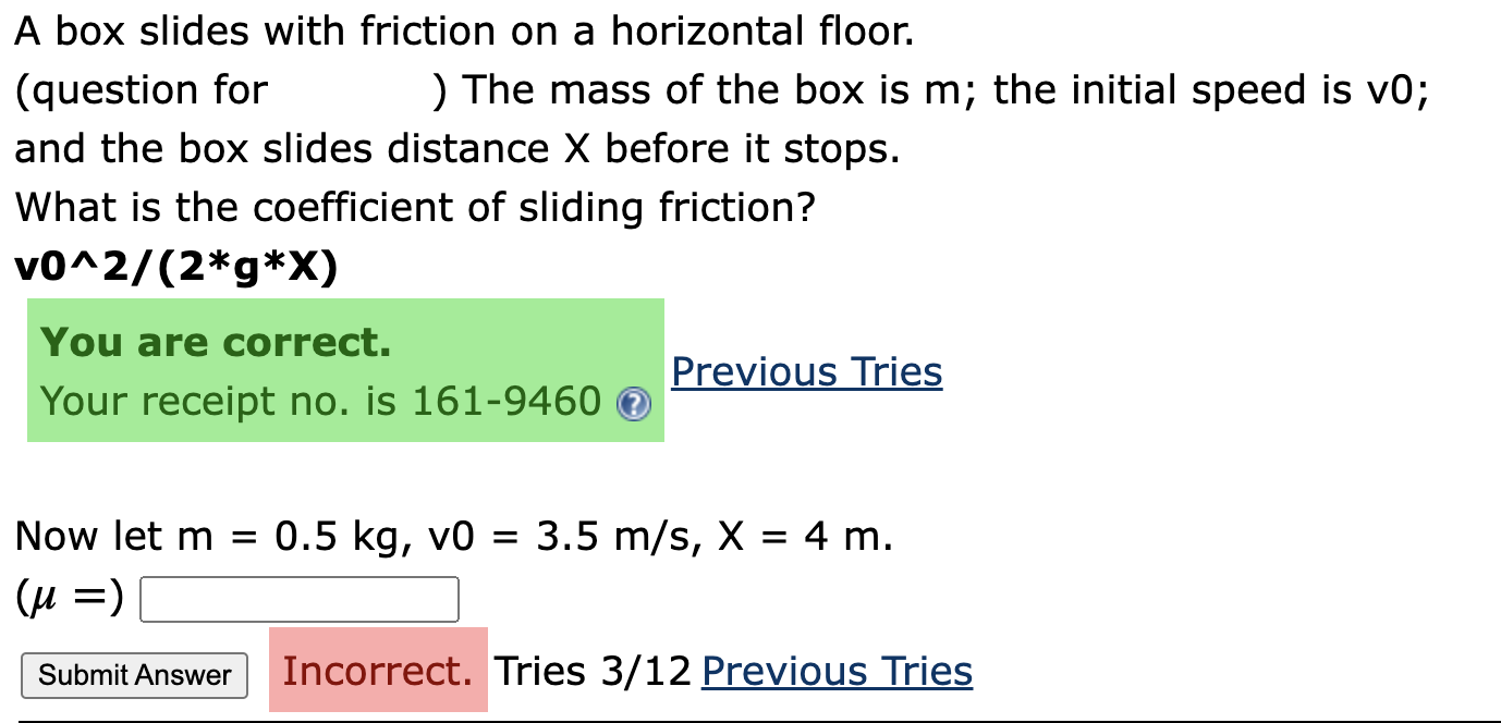 Solved A box slides with friction on a horizontal floor. | Chegg.com