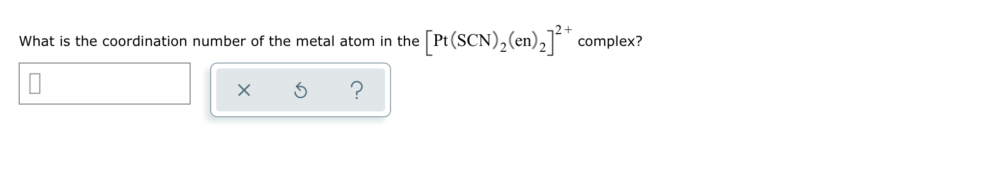 Solved What is the coordination number of the metal atom in | Chegg.com