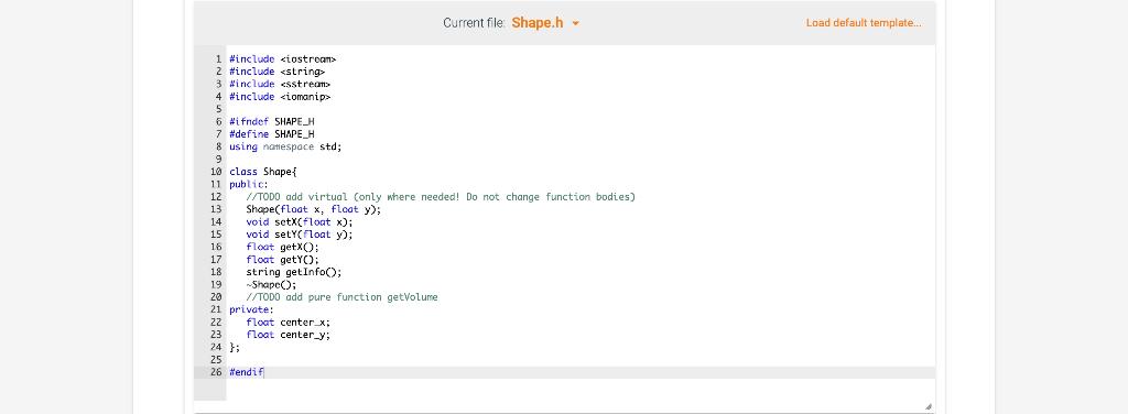 Solved Current file Sphere.cpp Load default template. fixed | Chegg.com