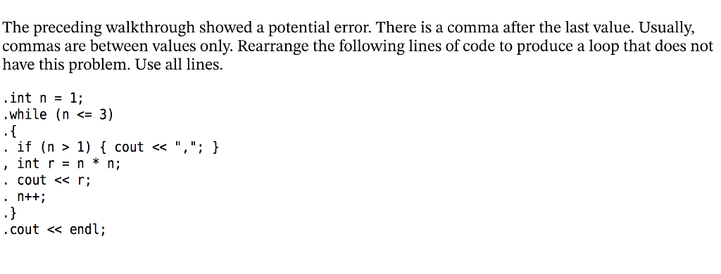 Solved The preceding walkthrough showed a potential error. | Chegg.com