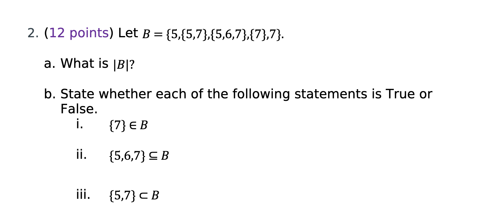 Solved 2. (12 points) Let \\( | Chegg.com