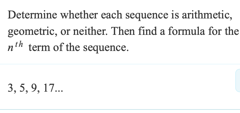 Solved Determine whether each sequence is arithmetic, | Chegg.com