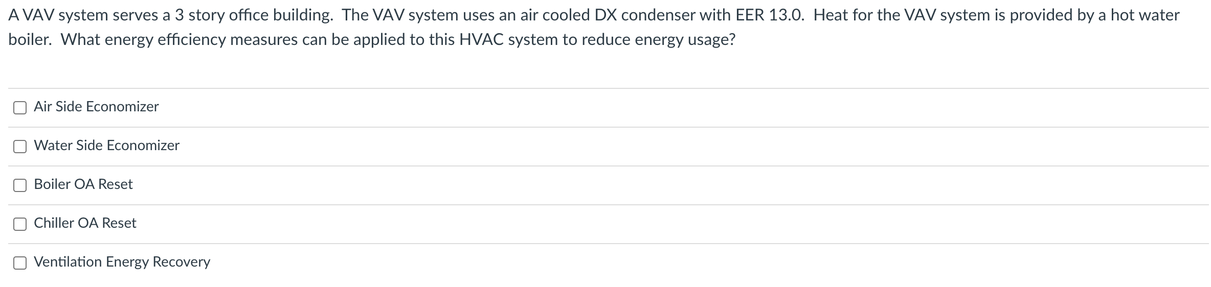 Solved AVAV system serves a 3 story office building. The VAV | Chegg.com