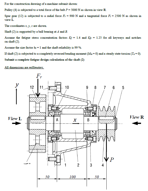 For the construction drawing of a machine subunit | Chegg.com