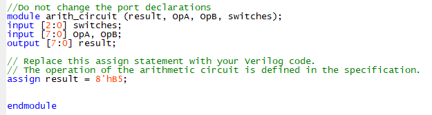 You will design and implement an arithmetic circuit | Chegg.com