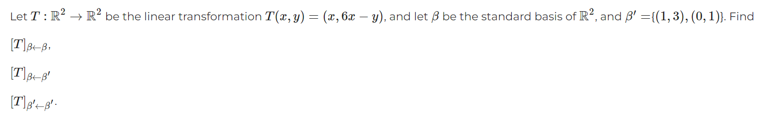 Solved Let T:R2→R2 be the linear transformation | Chegg.com