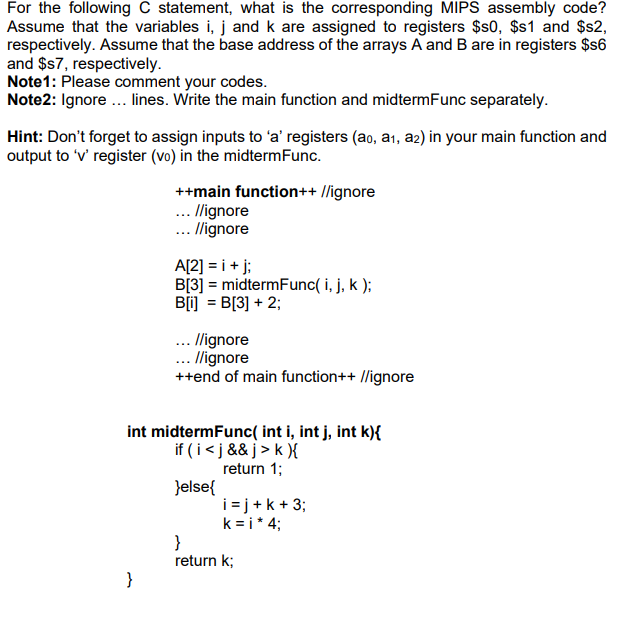 Solved For the following C statement, what is the | Chegg.com