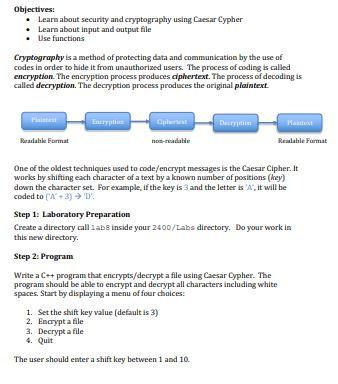 Solved Objectives: - Lears about security and cryptography | Chegg.com