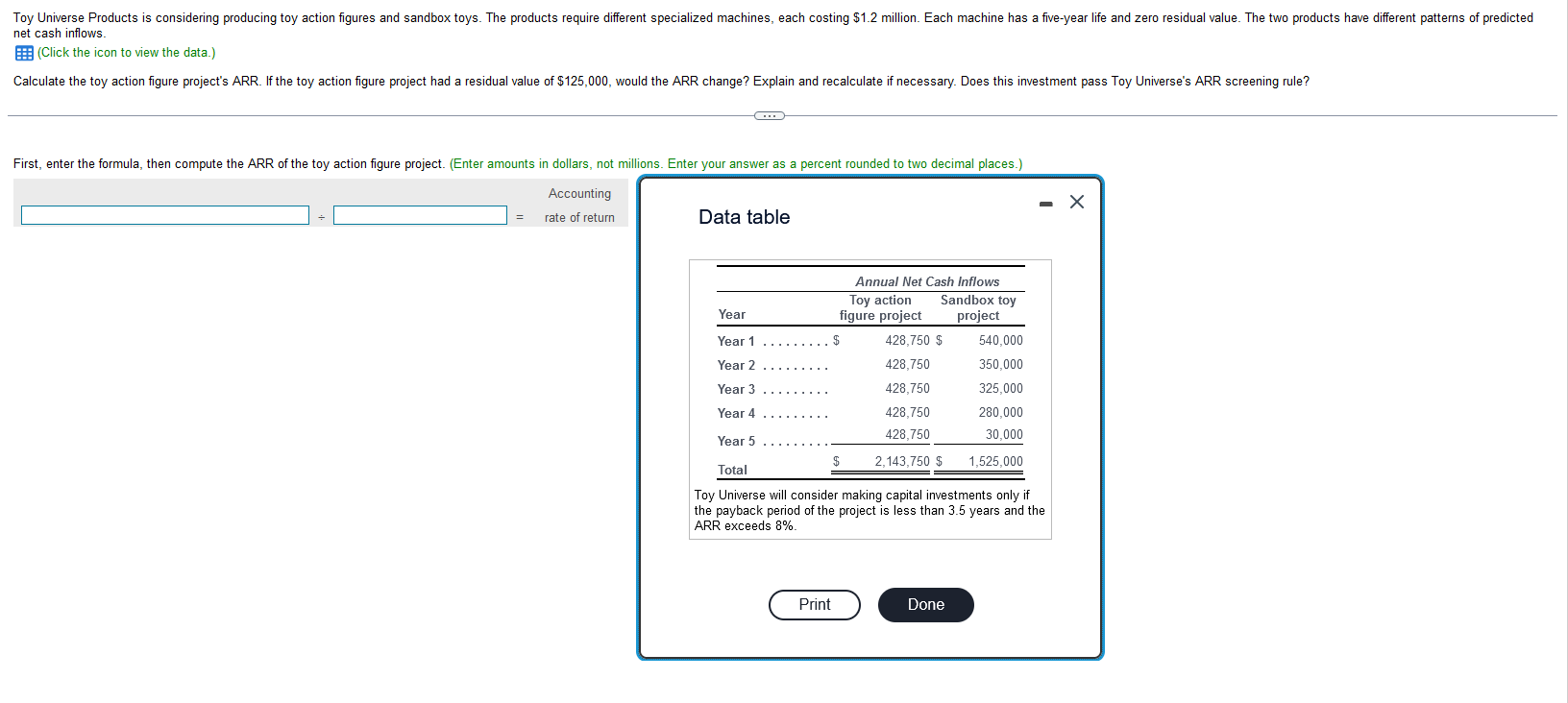 Solved net cash inflows.囲 (Click the icon to view the | Chegg.com