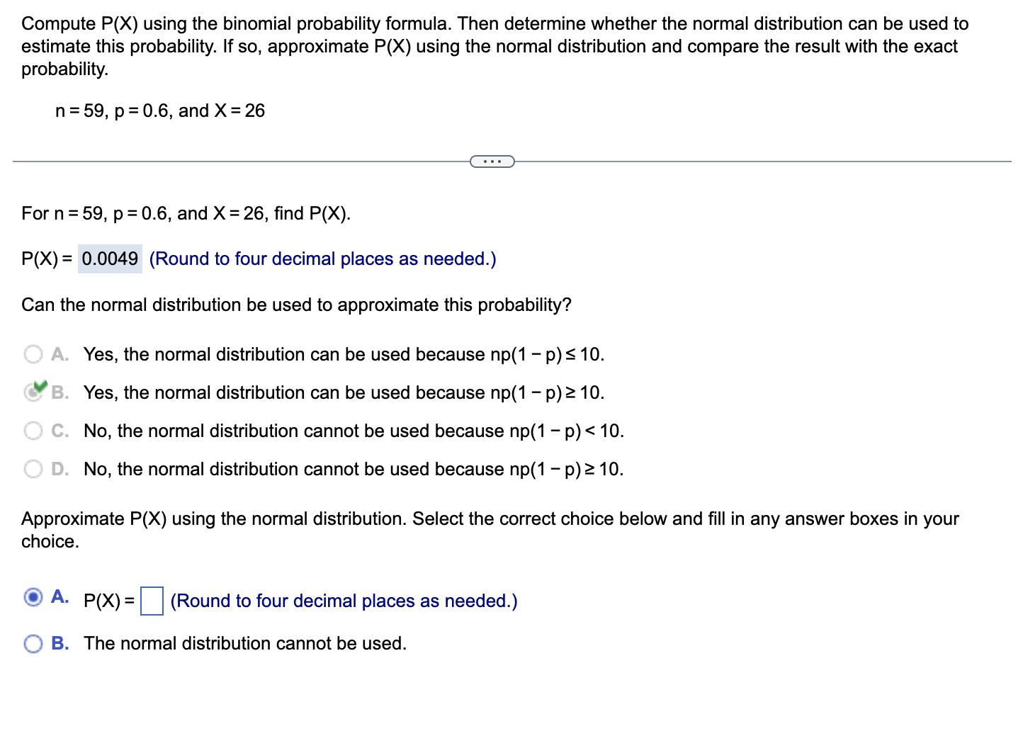 Solved Compute P(X) using the binomial probability formula. | Chegg.com