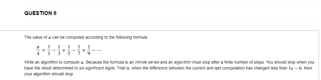 Solved QUESTION 4 Write an algorithm to settle the following | Chegg.com