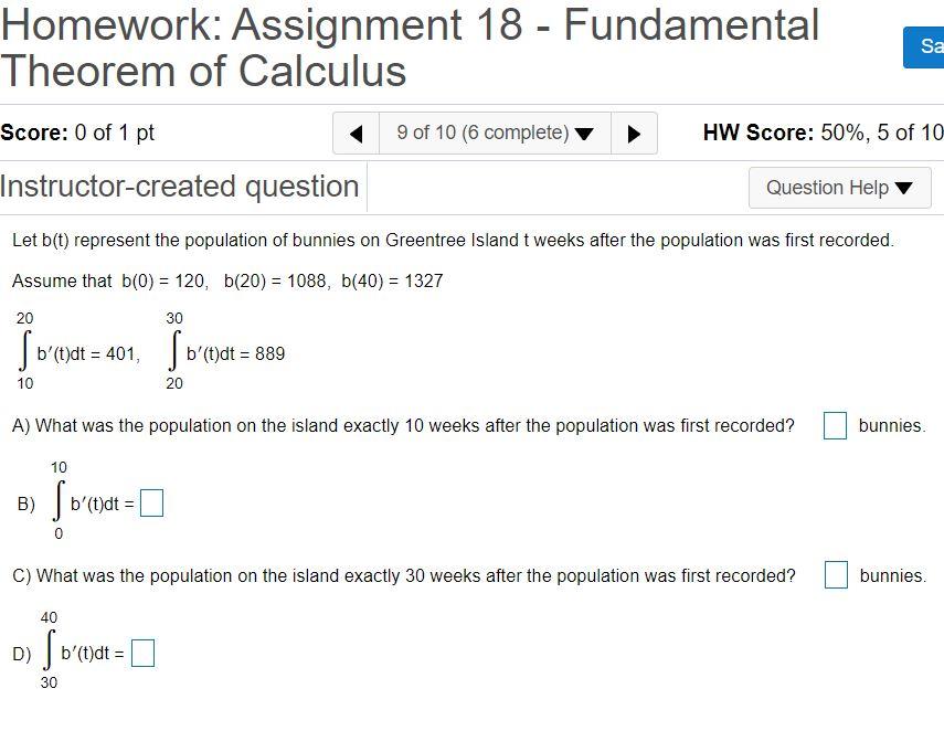Solved Homework: Assignment 18 - Fundamental Theorem of | Chegg.com