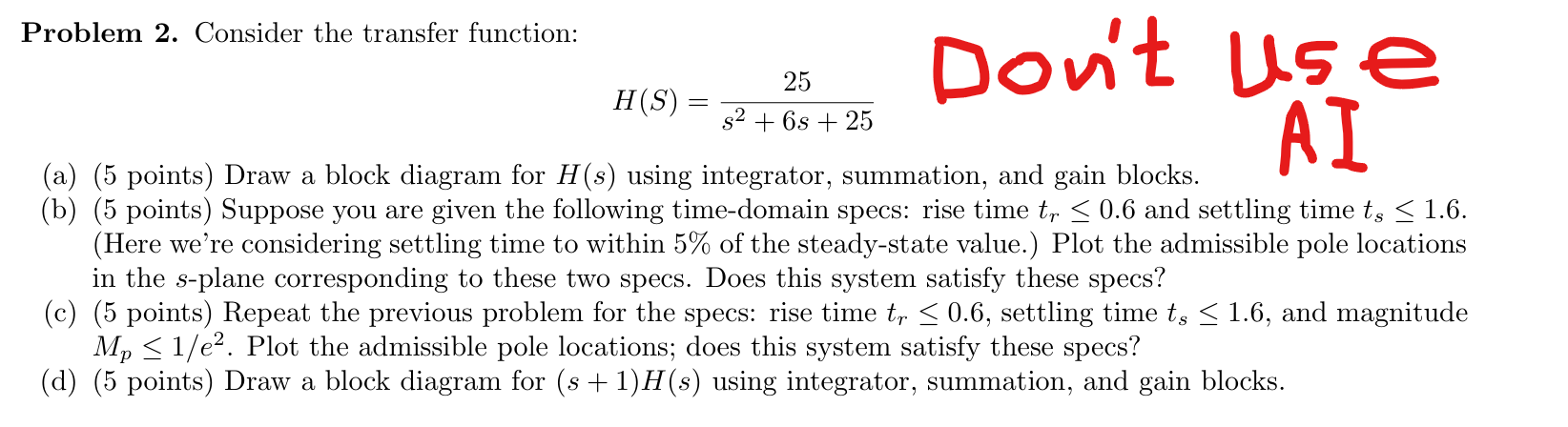 Solved Problem 2. ﻿Consider the transfer | Chegg.com