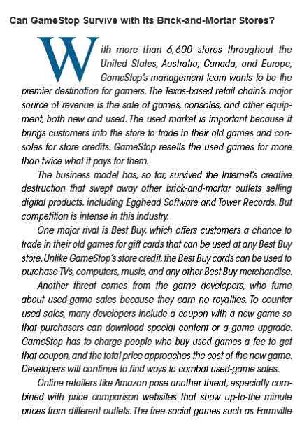 Solved Can GameStop Survive with Its Brick-and-Mortar | Chegg.com