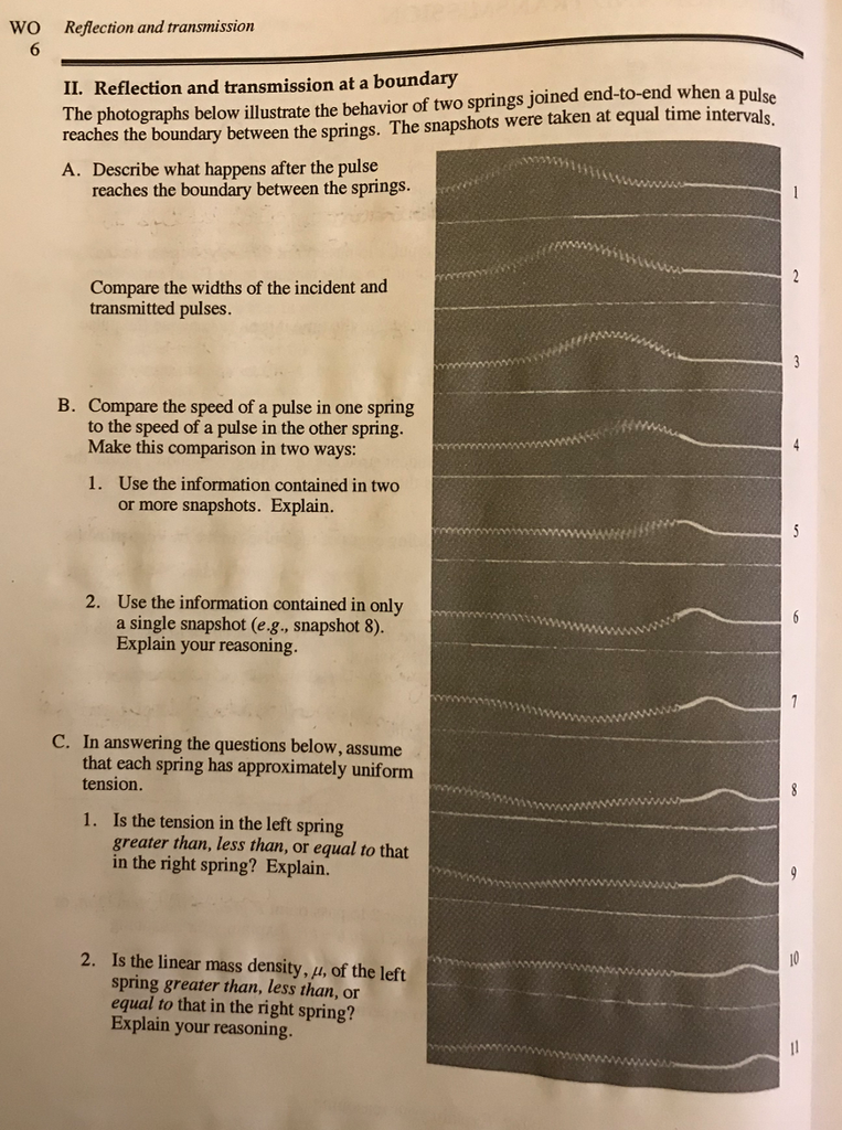 Solved Reflection and D 1L Transmission of multiple pulses o | Chegg.com