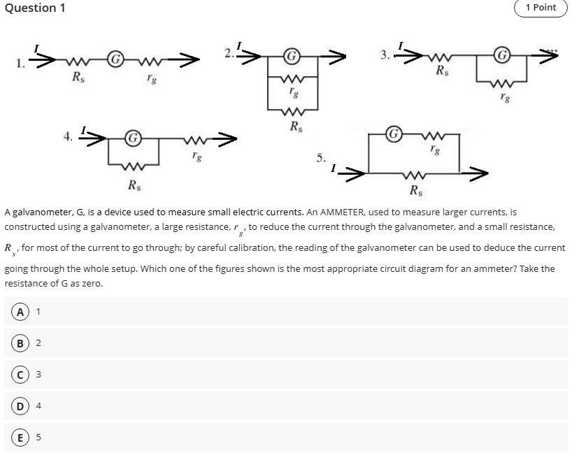 Solved Question 1RsA galvanometer, G, is ﻿a device used to | Chegg.com