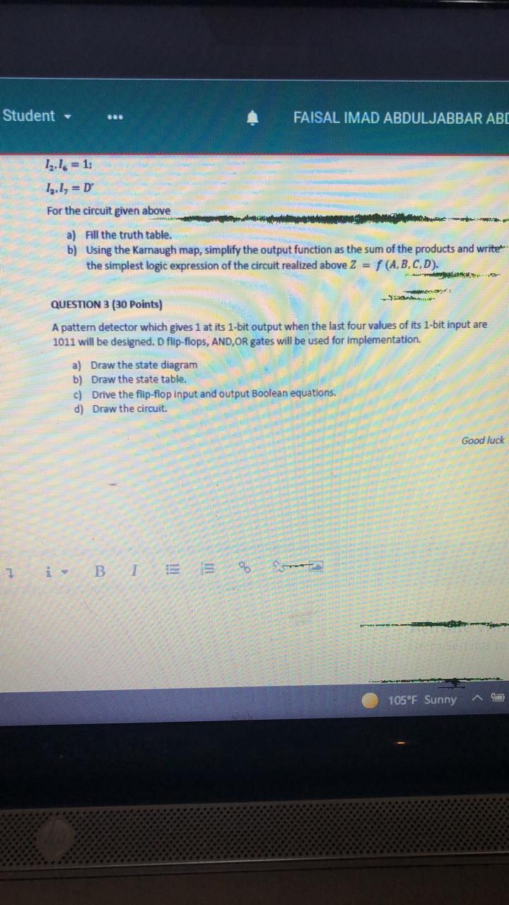 Solved Student - 0. FAISAL IMAD ABDULJABBAR ABC 13,1 = 1: | Chegg.com