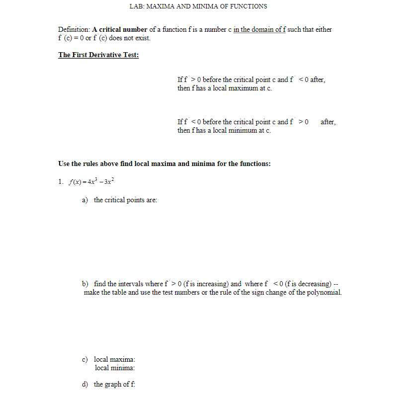 Solved f(x)=x3/5(4−x) a) critical numbers are: b) make the | Chegg.com