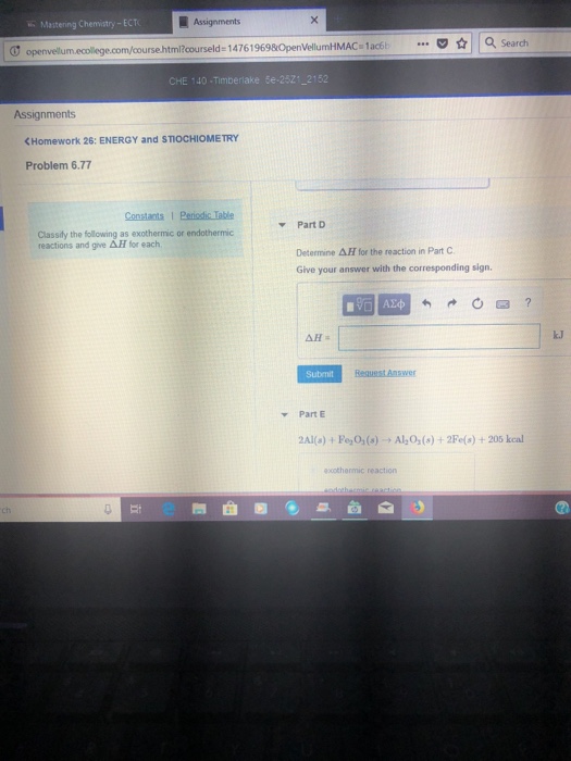 Solved CHE 40 -Timberiake 5e-2321 252 Assignments Homework | Chegg.com