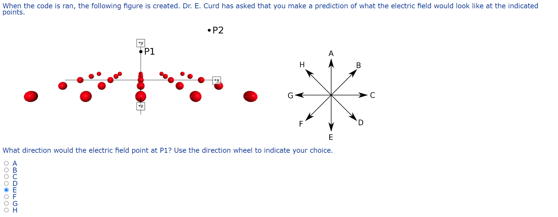 Solved What direction would the electric field point at P1? | Chegg.com