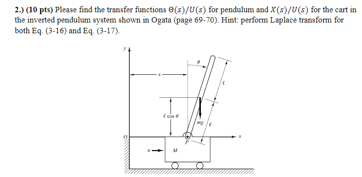 Solved 2.) (10 pts) Please find the transfer functions | Chegg.com