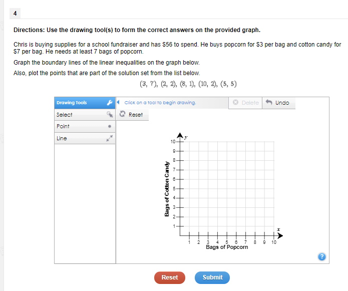 Solved 4 Directions: Use the drawing tool(s) to form the | Chegg.com