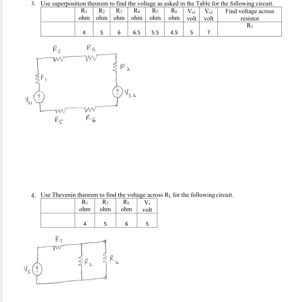 Solved 3 Use Superposition Theorem To Find The Voltage As