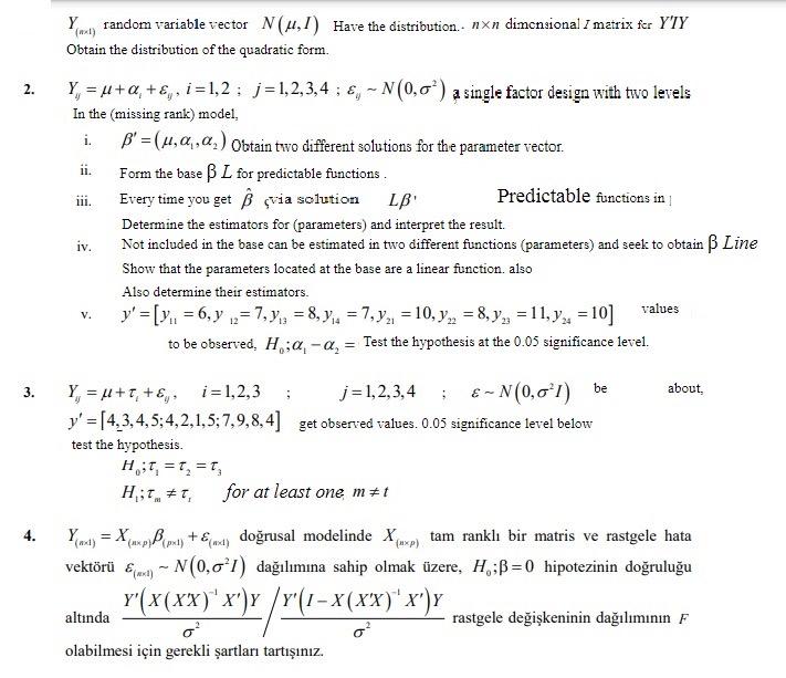 Solved Y random variable vector N(ul) Have the | Chegg.com