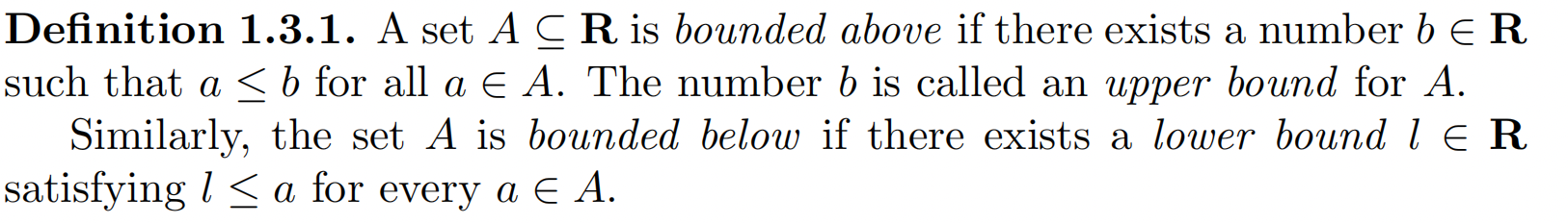 Solved (Bounded sets.) Using Definitions 3.3.3 and 1.3.1, | Chegg.com