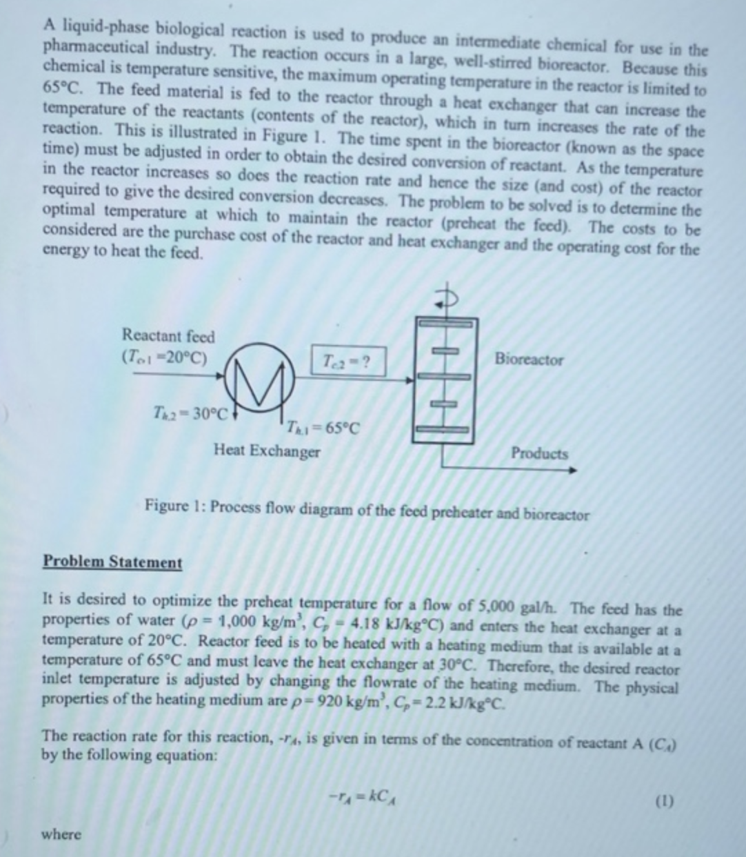 Solved ackground A liquid-phase biological reaction is used | Chegg.com