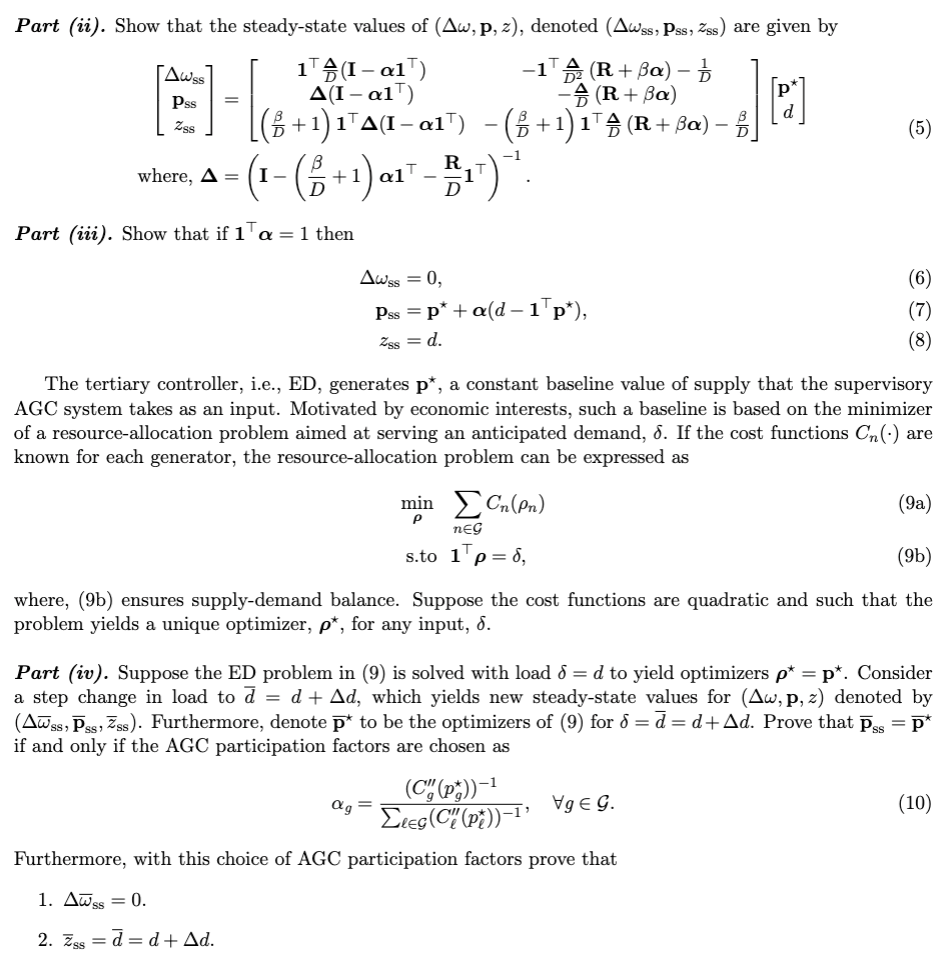 Solved Problem 5. [20 Points] Consider an AC electric power | Chegg.com