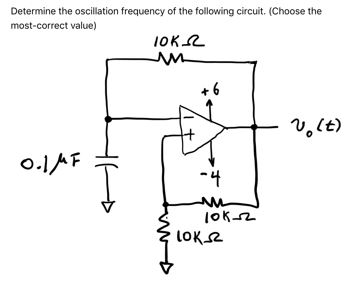 Solved Determine The Oscillation Frequency Of The Following