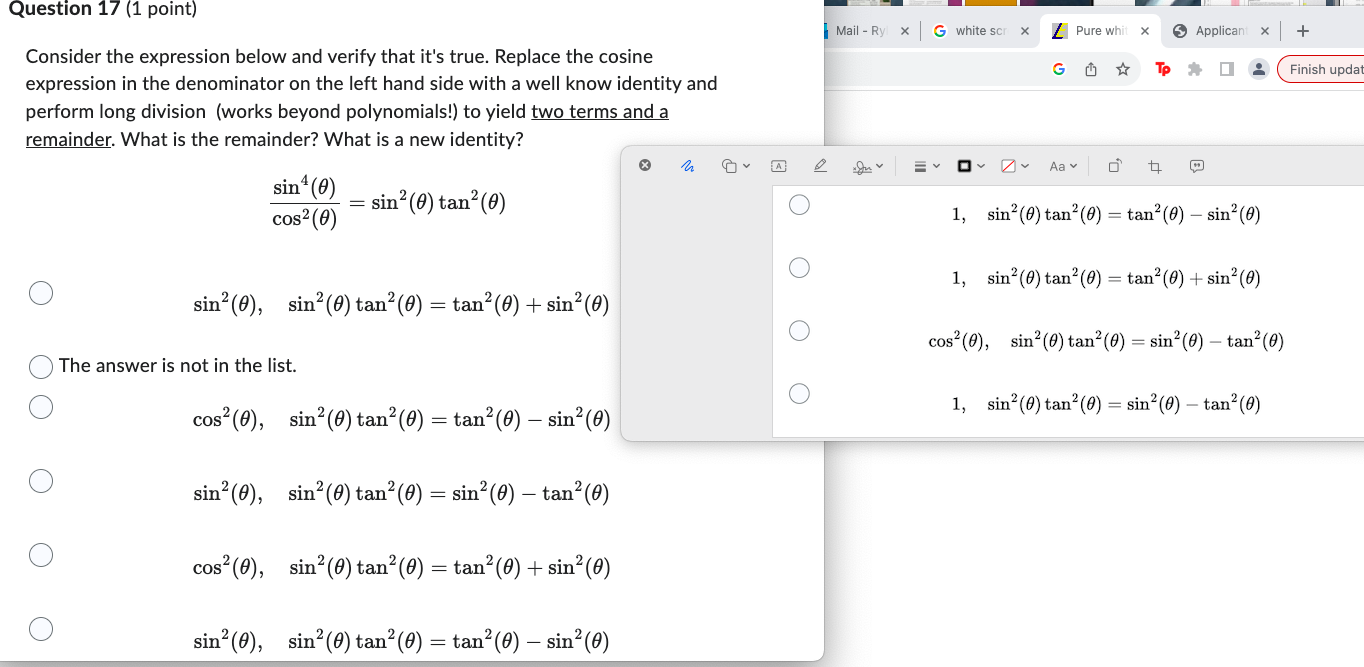 Solved 17. ﻿Please choose one of the options provided | Chegg.com