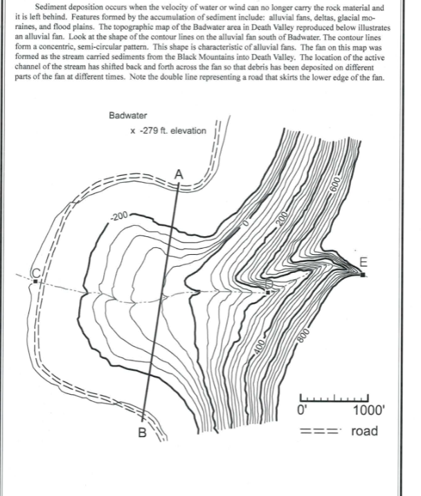 Solved Make a topographic profile along the line marked AB. | Chegg.com