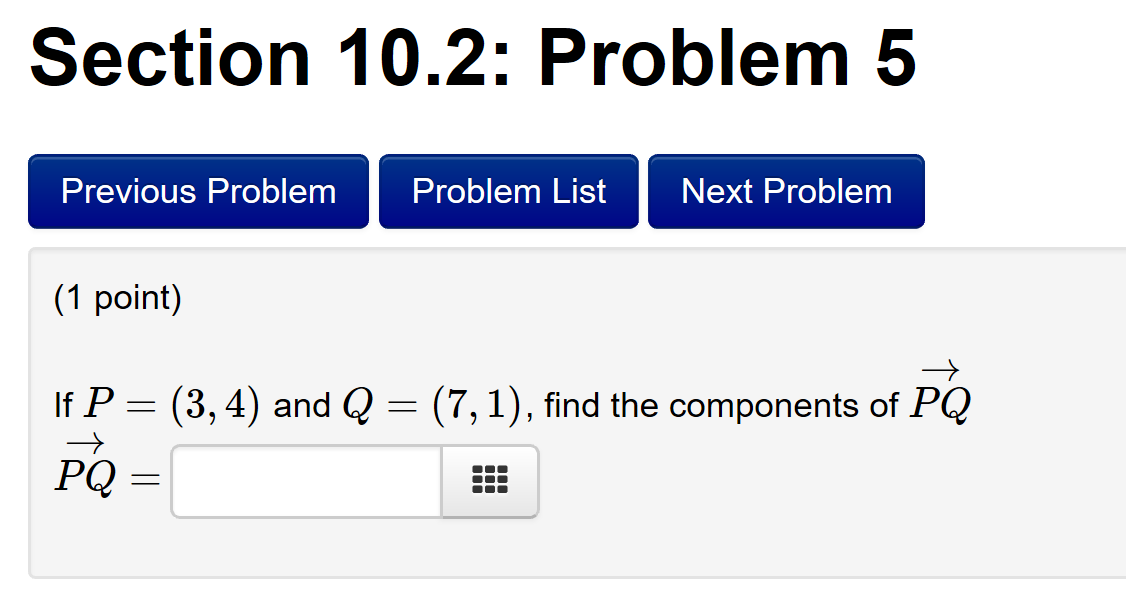 Solved Section 10.2: Problem 5 Previous Problem Problem List | Chegg.com