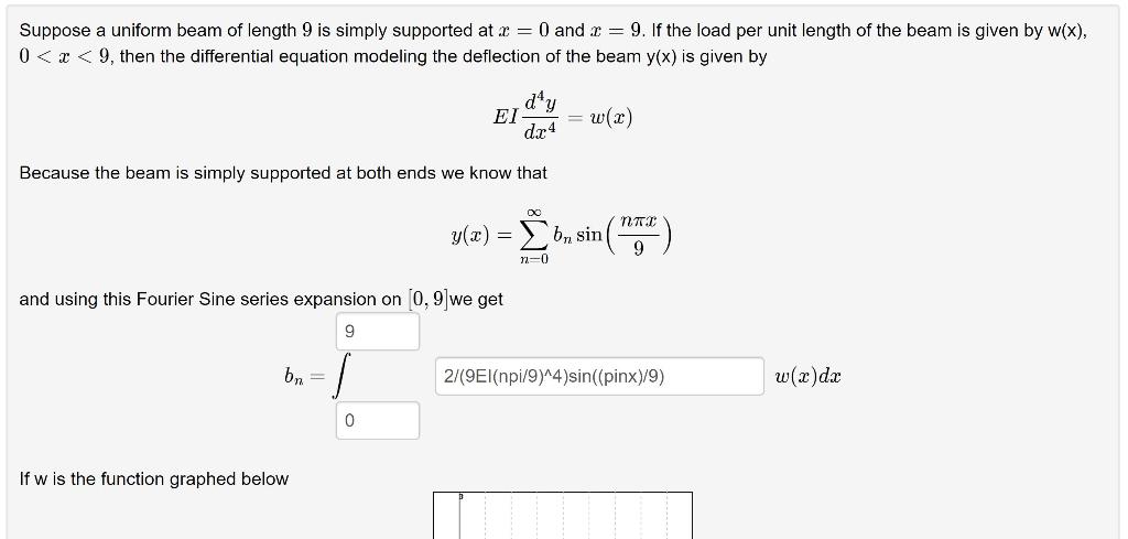 Solved Suppose a uniform beam of length 9 is simply | Chegg.com