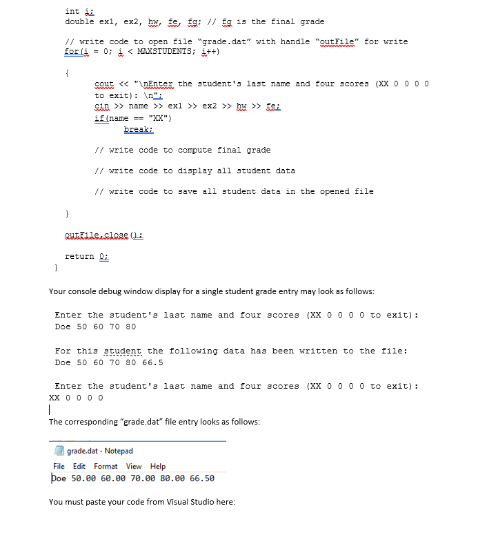 Solved Write a C++ program that allows the user to enter the | Chegg.com