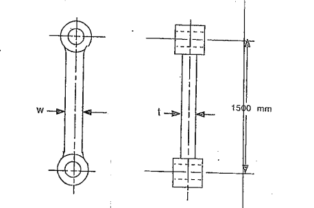Solved A steel strut shown below is rectangular in | Chegg.com