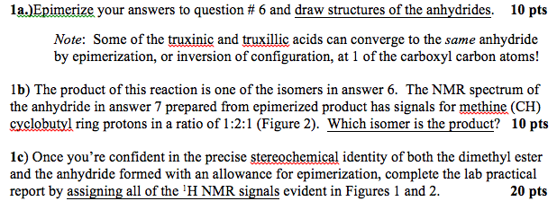 1a. Epimerize your answers to question #6 and draw | Chegg.com
