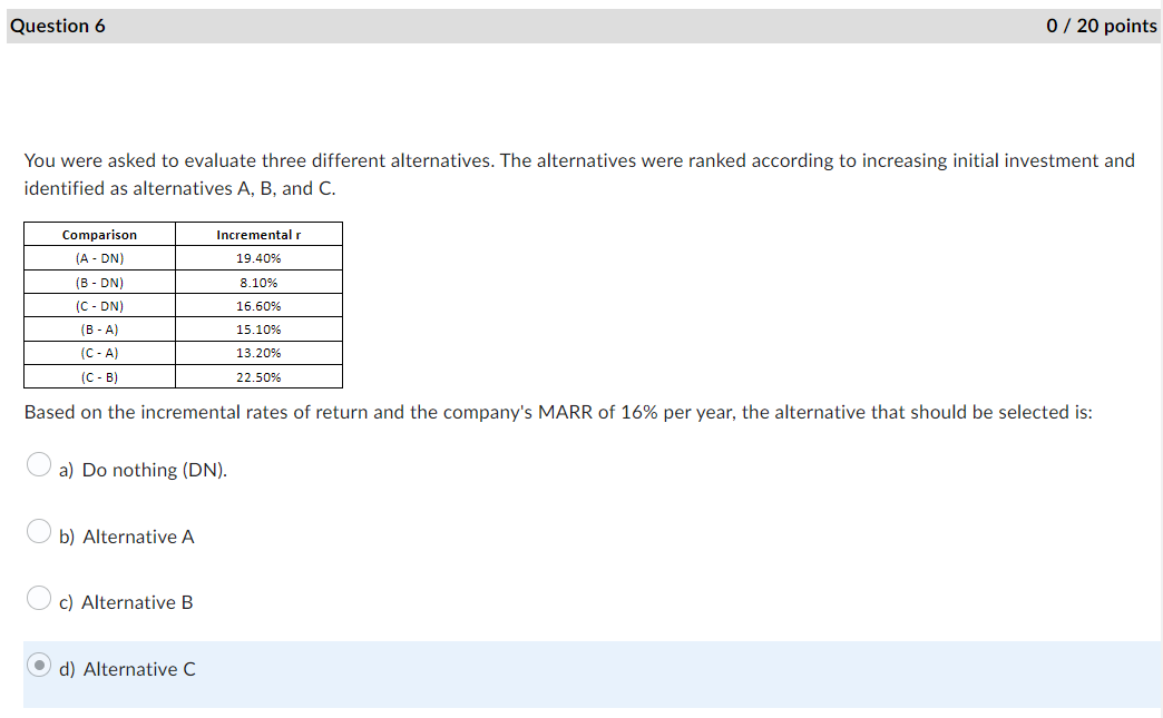 Solved You were asked to evaluate three different | Chegg.com