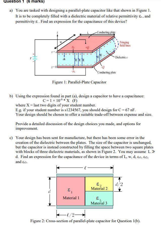 Solved Question 1 (6 marks) a) You are tasked with designing | Chegg.com