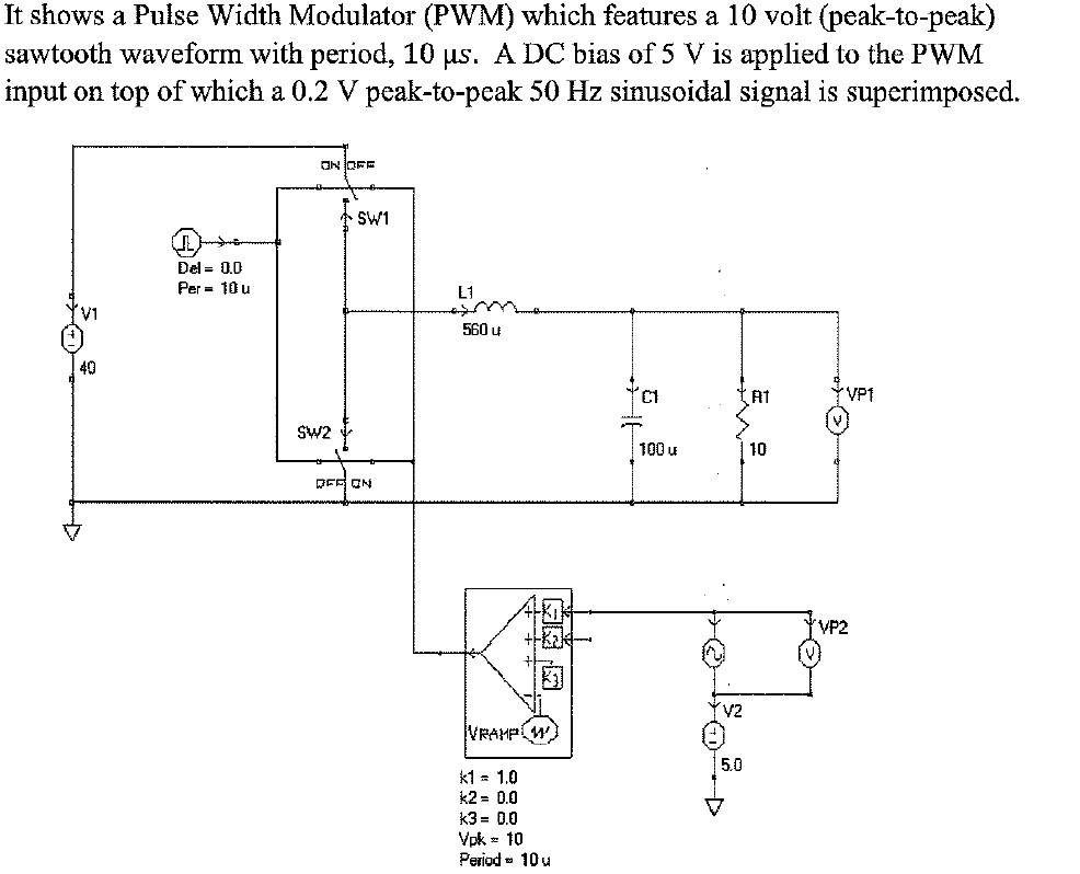 It shows a Pulse Width Modulator (PWM) which features | Chegg.com